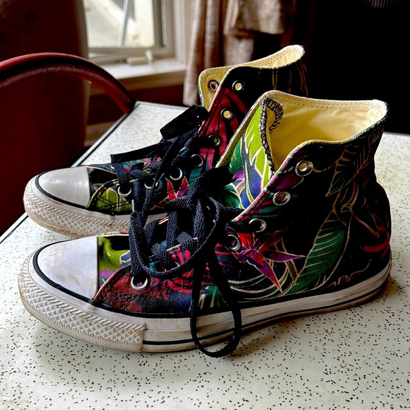 Converse | Shoes | Converse Tropical Palm Leaves High Top | Poshmark